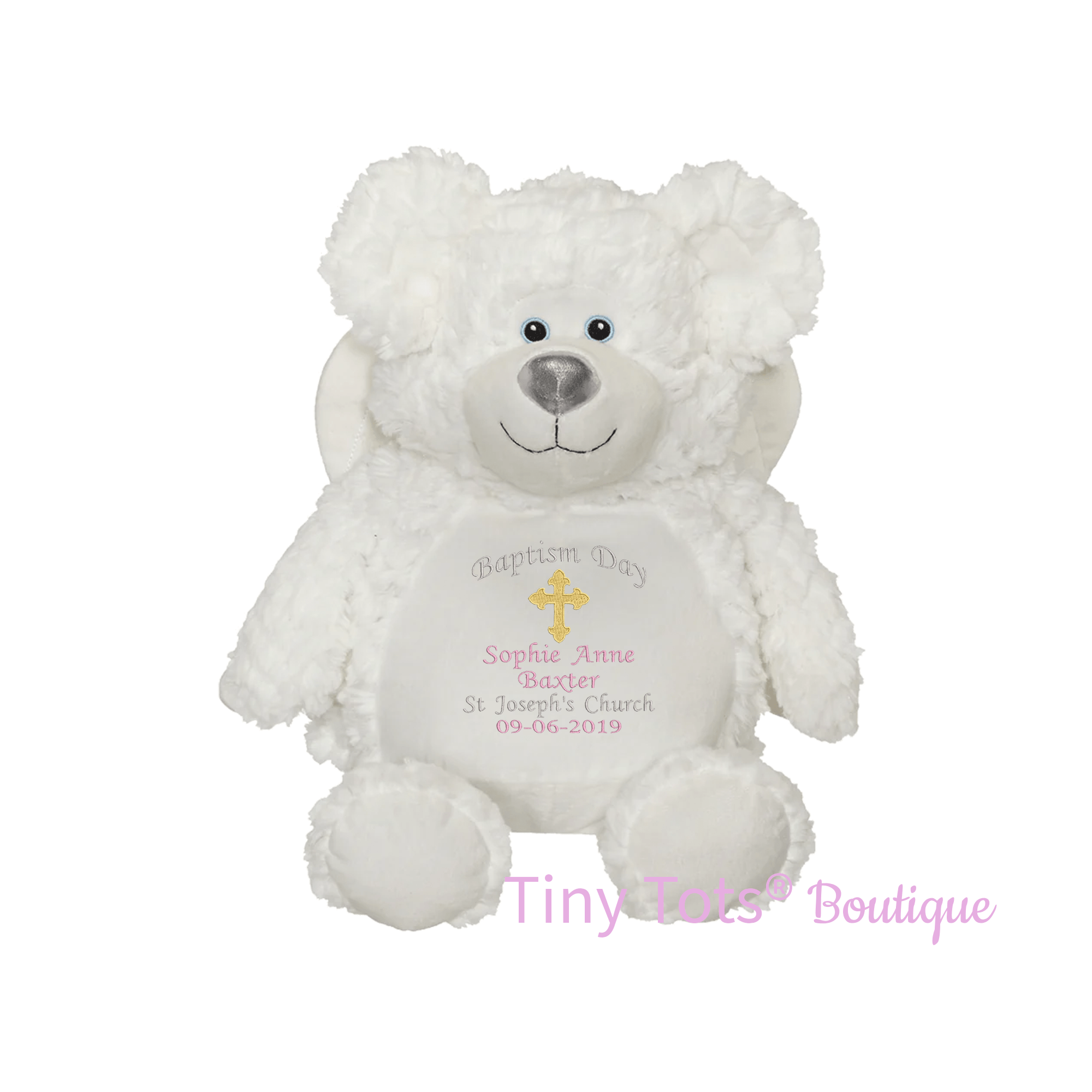 Custom Baptism Stuffed Animals – Tiny Tots Boutique